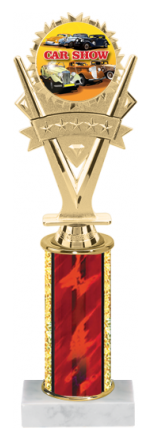 Five-Star Victory Color Insert Trophy w/ Column [Ti10-J57] – Trophy Depot
