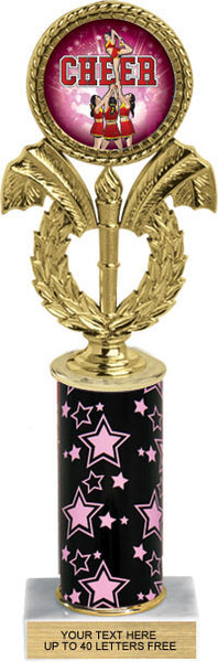 Wreath & Torch Color Insert Trophy w/ Column [Ti12-C50] – Trophy Depot