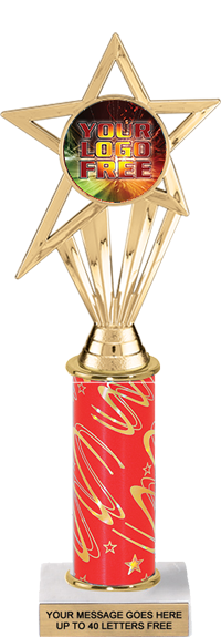 Shooting Star Power Custom Insert Trophy w/ Column [TXi10-J30] – Trophy Depot