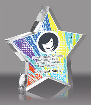 Acrylic Full Color Star Award - 5 inch [A75STR-5-FC-Q] – Trophy Depot
