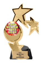 Custom Insert Triple Star Spinning Trophy on Regal Base [TXRGi-P451 ...