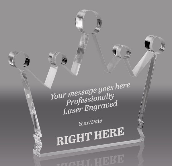 Acrylic Crown Award - 9.5 x 8 inch [ACRWN-98-Q] – Trophy Depot