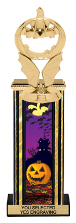 Halloween Haunted House Rectangle Column Trophy- 12 inch [TSQ12STK-HH ...