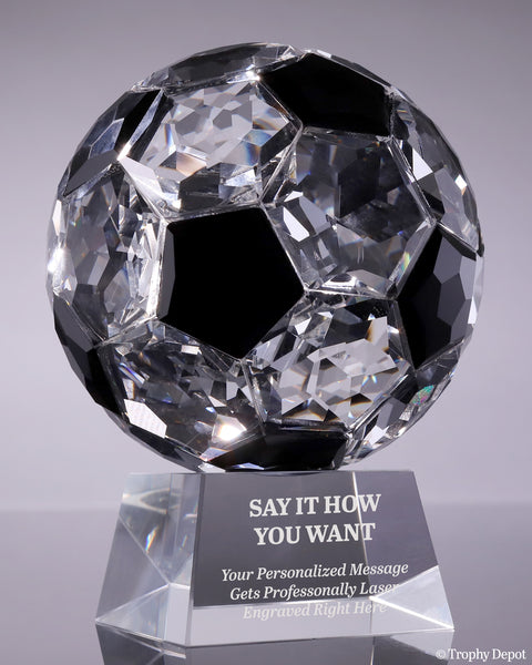 Faceted Crystal Soccer Ball Award - 5.75 inch [CJ11SC-5] – Trophy Depot