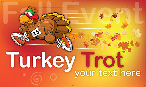 Thanksgiving Vinyl Banner- Turkey Trot [VB-THKGN-TTT] – Trophy Depot
