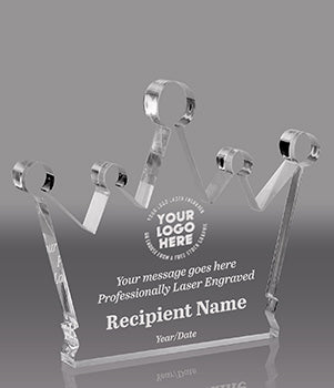 Crown Acrylic Awards - Engraved or Color – Trophy Depot