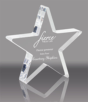 Clear Free Standing Acrylic Stars - 5 inch [ASTR5-Q] – Trophy Depot