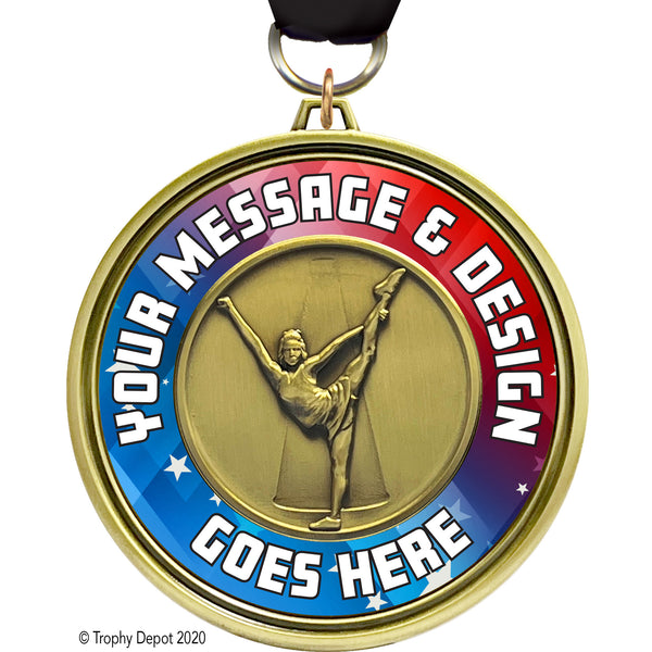 3" Custom Eclipse Insert Medal - Cheer [MXEL1-CH] – Trophy Depot