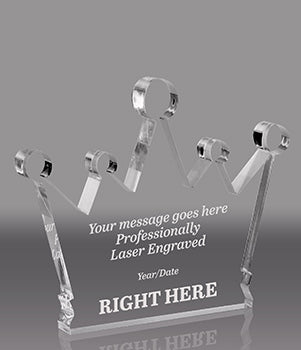 Crown Acrylic Awards - Engraved or Color – Trophy Depot