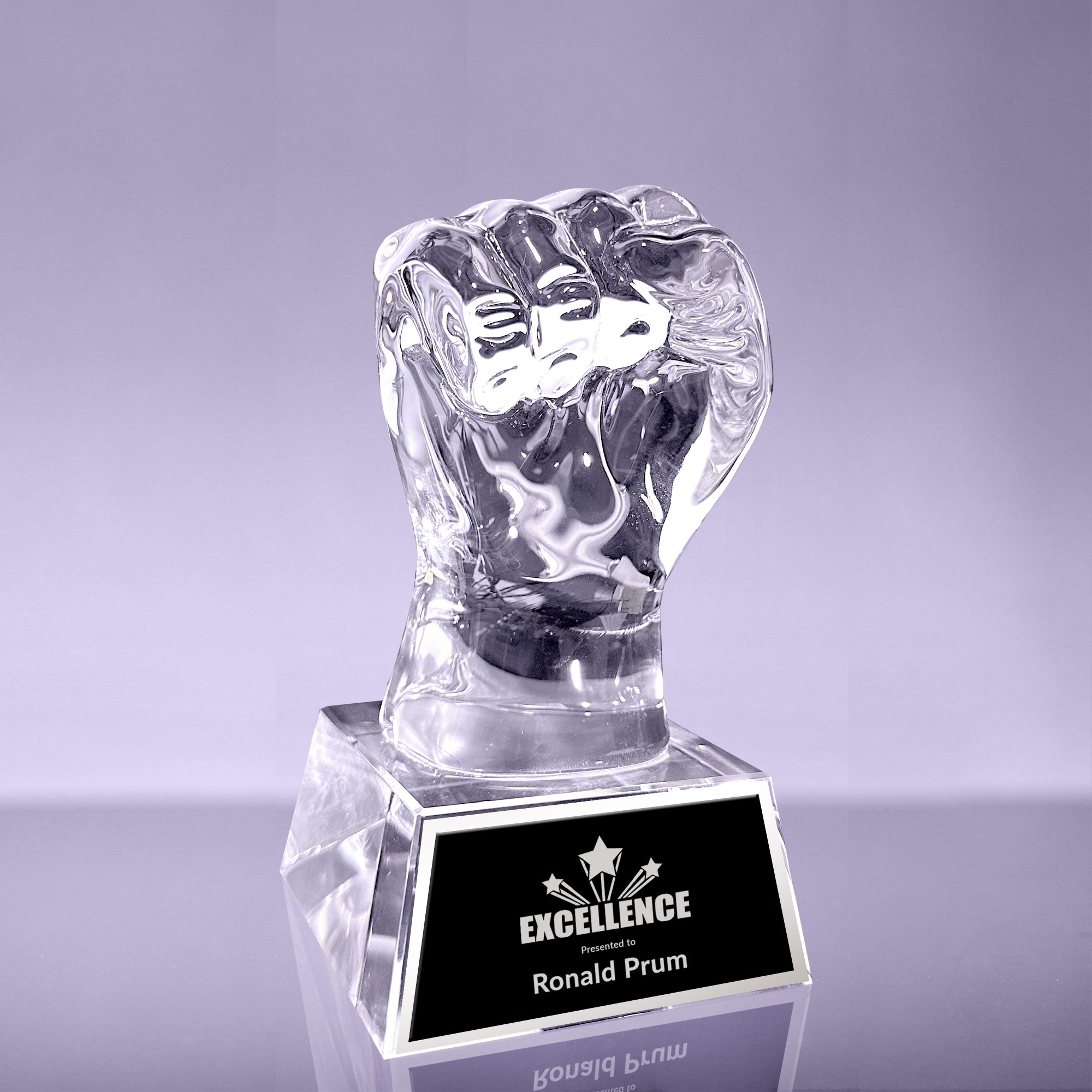 Fist of Power Crystal Award 5.75"h [CRYFIST-6] – Trophy Depot