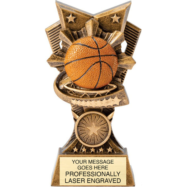 Basketball 3D Resin Sculpture Trophies - 6" [RM113D-BK] – Trophy Depot