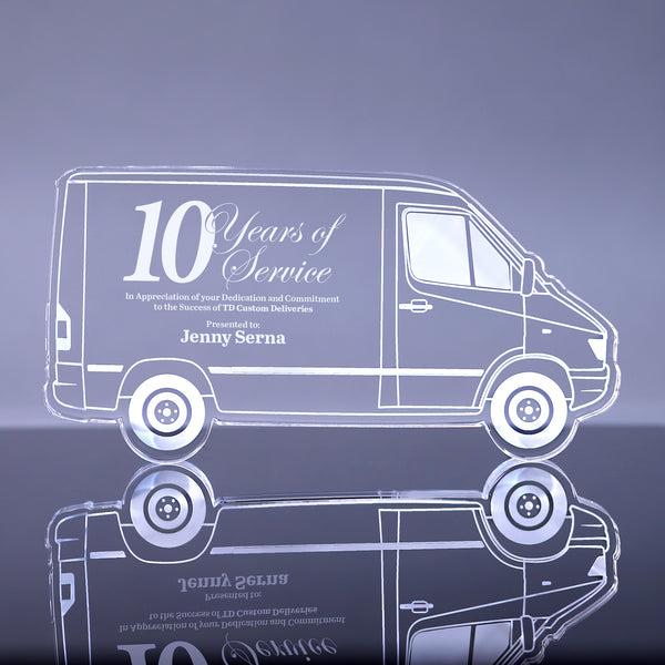 1 inch Thick Acrylic Cargo Van Award - 10 inch [A1SPT10-Q] – Trophy Depot