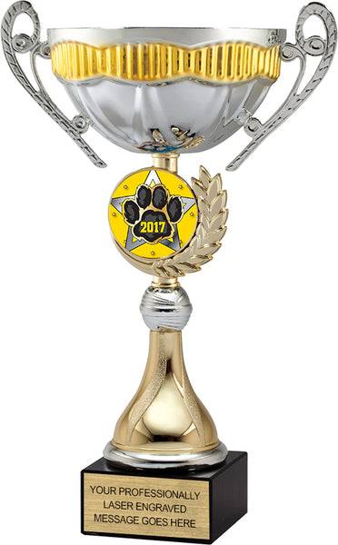 Two-Tone Silver and Gold Insert Trophy Cup [CMM-49A-12] – Trophy Depot
