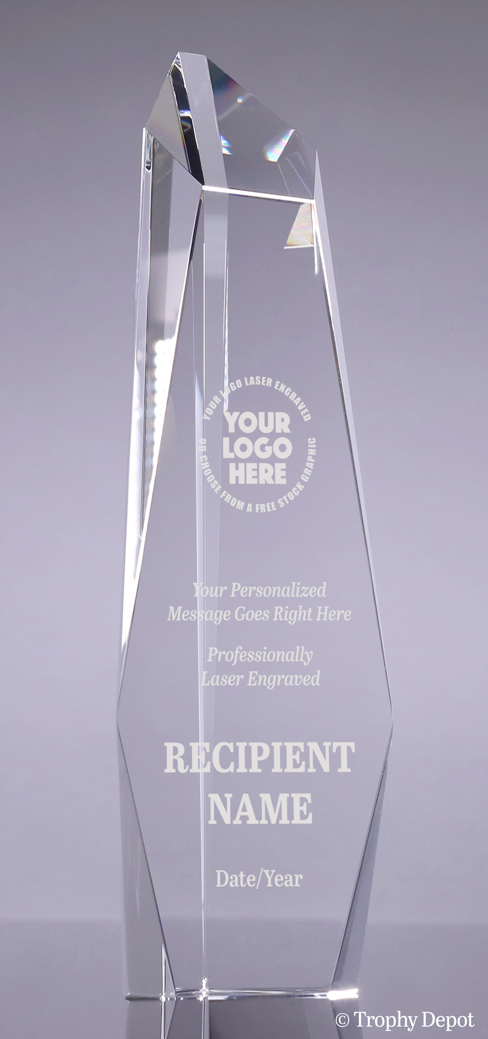Diamond Obelisk Crystal Tower Award - 12 inch [CM74-12] – Trophy Depot