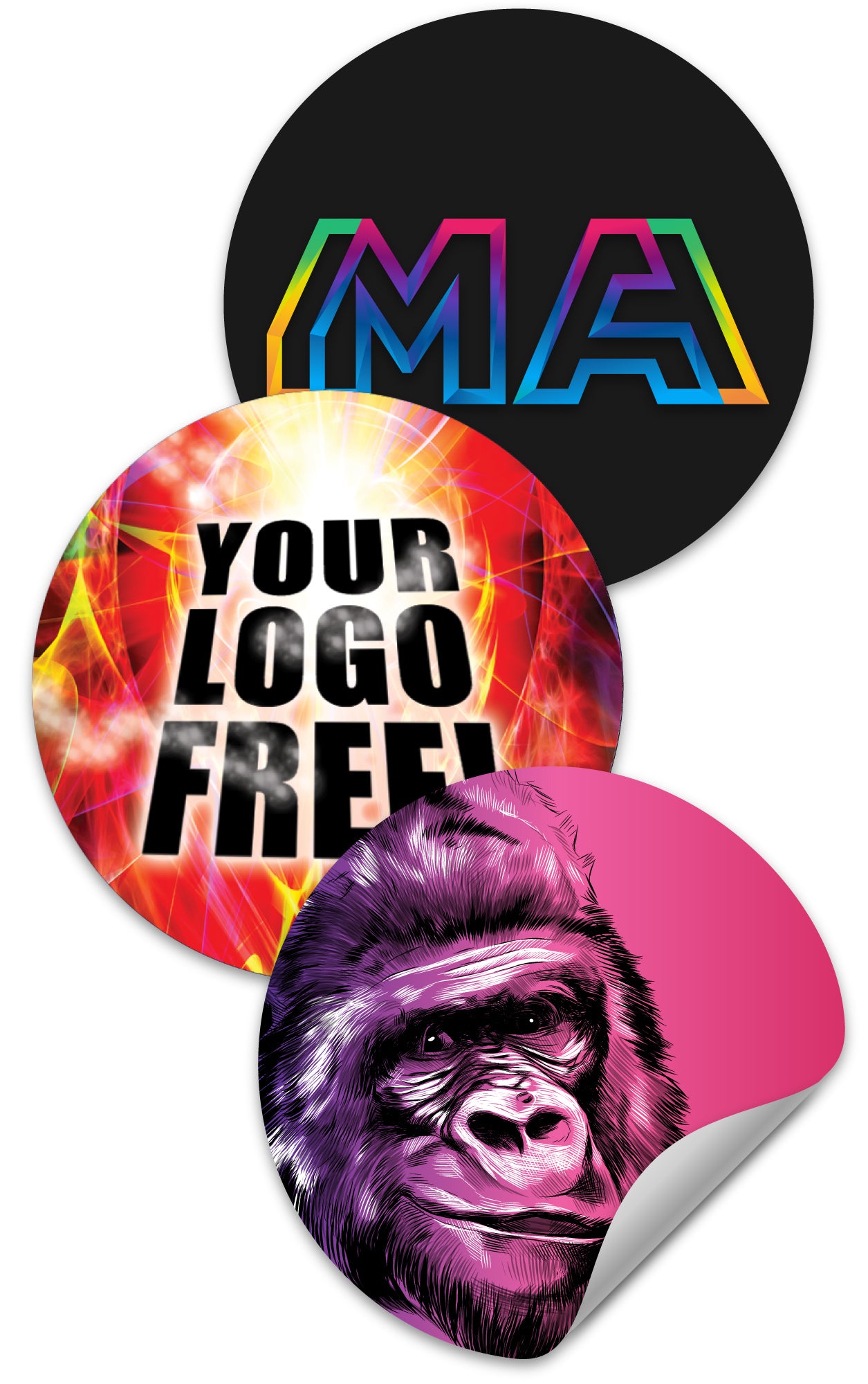Custom Circle Sticker - 8 inch [SXTK-CIR-8X8] – Trophy Depot