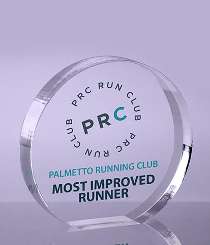 1 inch Thick Acrylic Orbit Awards - Engraved or Color – Trophy Depot
