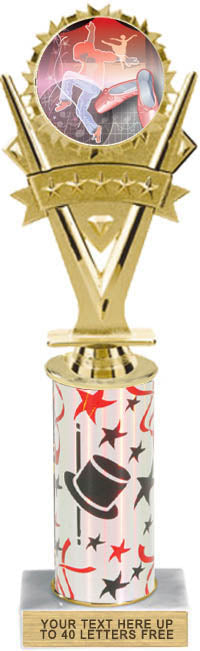 Five-Star Victory Color Insert Trophy w/ Column [Ti12-J57] – Trophy Depot