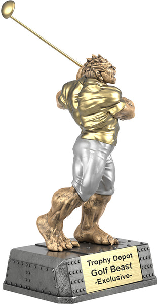 Golf Beast Sculpture Trophy - 10.25 inch [BST10-GL] – Trophy Depot