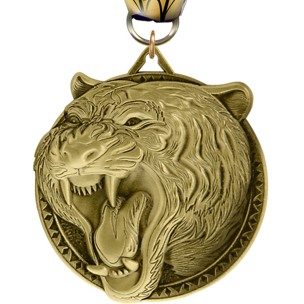 2" Mascot Tigers Ultra-Impact 3-D Medal - TD Exclusive! [MDTD2-MSCT-TG ...