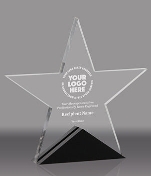 Acrylic Star with Black Accents - 5.5 inch [ATSTRI-5-Q] – Trophy Depot