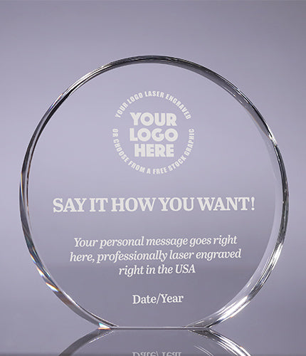 Crystal Circle Wedge Award - 5 inch [CM605-5] – Trophy Depot
