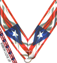 7/8 x 30 in. Puerto Rican Flag Sublimated Neck Ribbon [NKRB-4036 ...