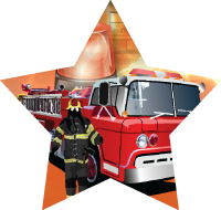 Firefighter Star Insert [ST-1669] – Trophy Depot