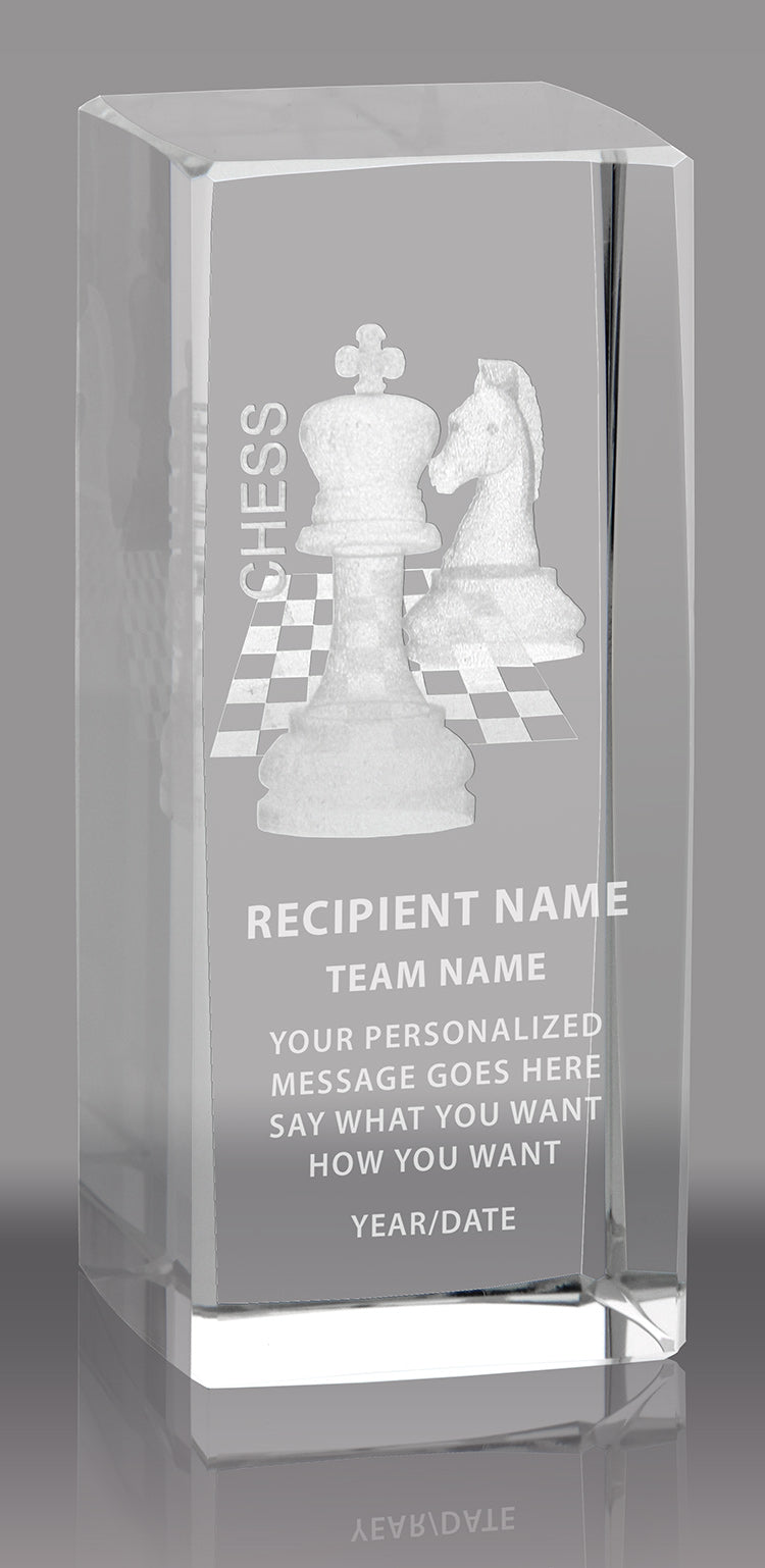 Chess 3D Laser Sport Crystal [CMSPRT-CS] – Trophy Depot