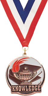Knowledge Enameled Medal [M2EP-KN-B] – Trophy Depot