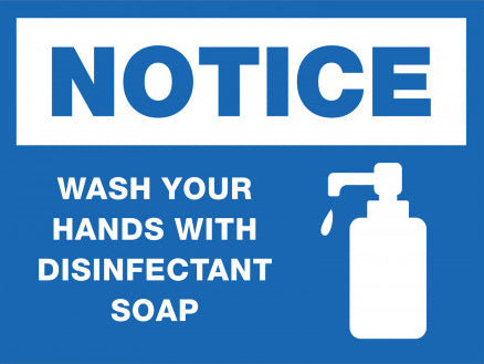 Wash Hands with Disinfectant Acrylic Sign [SSJP-WSHS] – Trophy Depot