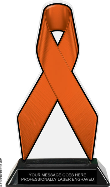Orange Ribbon Colorix-T Acrylic Trophy - 8 inch [TACR8-RBN-ORG-Q ...
